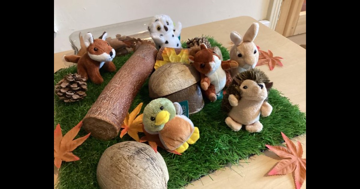 Autumn small world sensory play