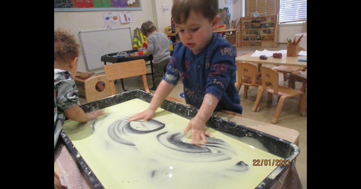 Cornflour Mark Making